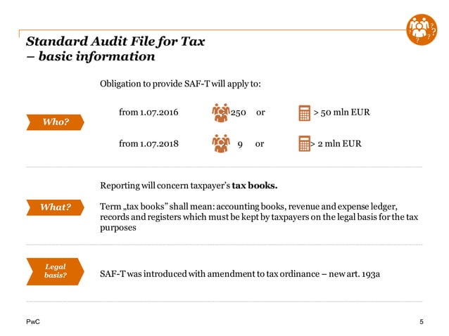 Standard Audit File for Tax | PPT