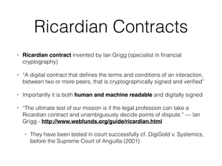 Semantics, Blockchains and Ricardian Contracts | PDF