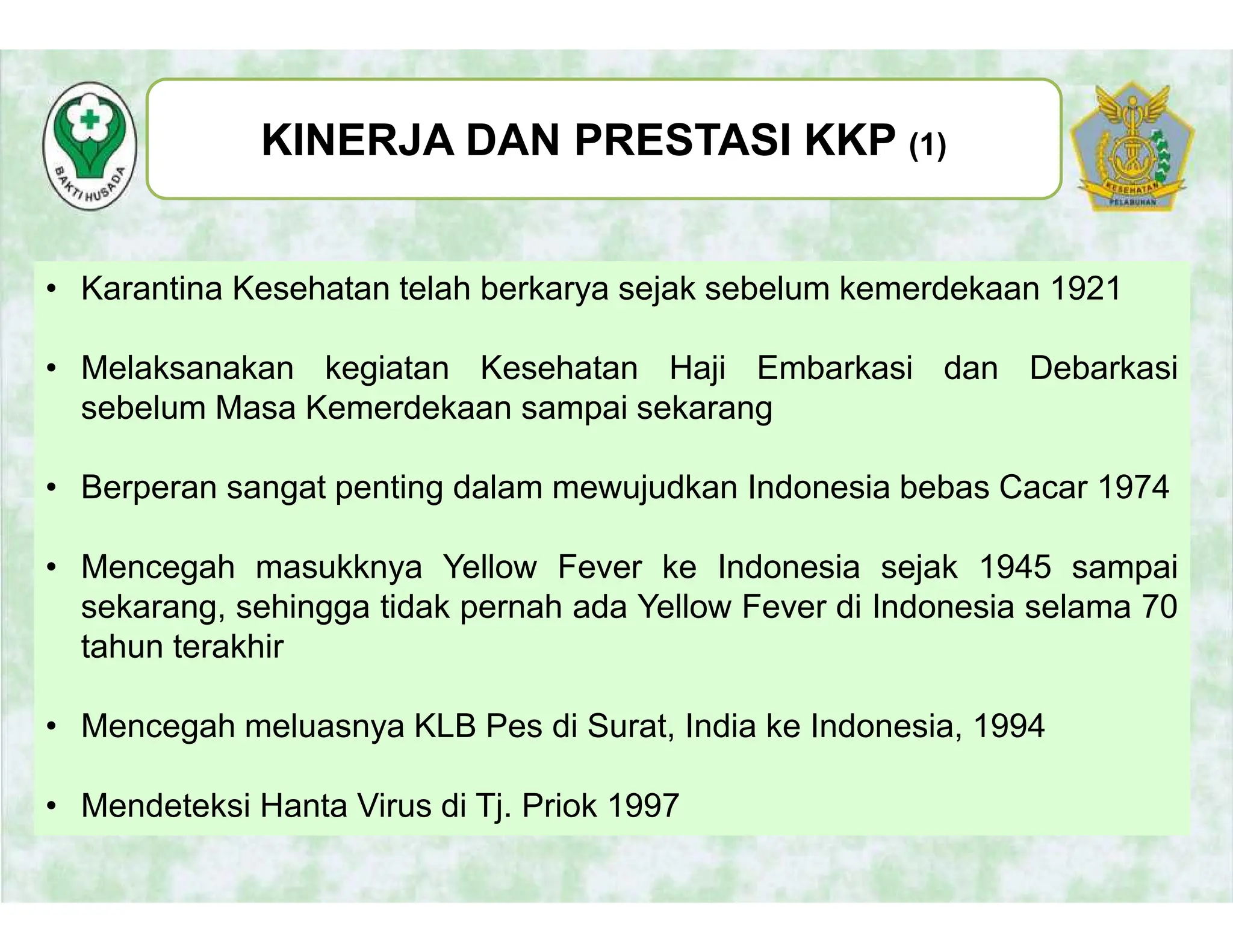 _bahan_audiensi_ kantor kesehatan pelabuhan | PDF