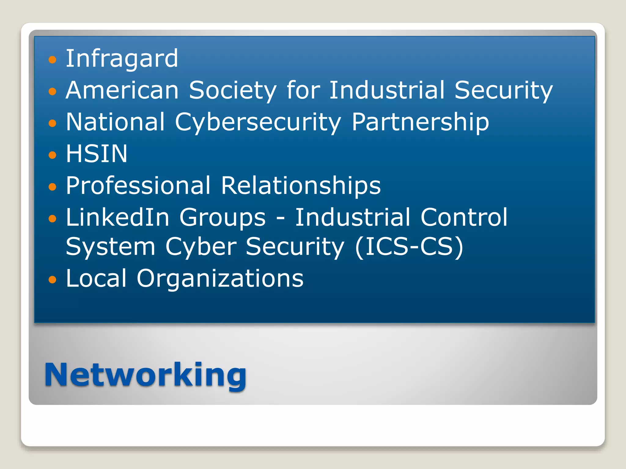 Securing Industrial Control Systems | PPT