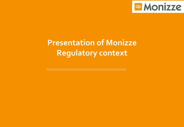FinTech Belgium - Compliance Regulation & Innovation - Monizze | PPT