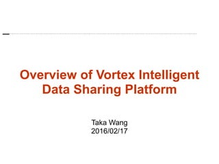 20160217 - Overview of Vortex Intelligent Data Sharing Platform | PDF