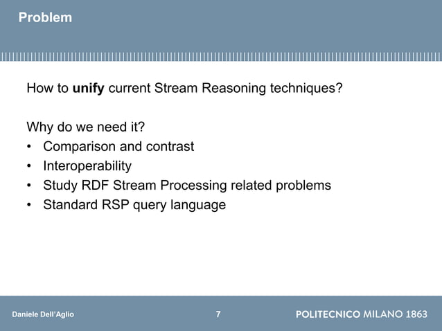 On Unified Stream Reasoning - The RDF Stream Processing realm | PDF