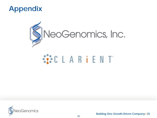 NeoGenomics Company Overview 2.22.16
