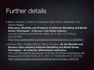 Relevance, Benefits, and Barriers of Software Modelling and Model ...
