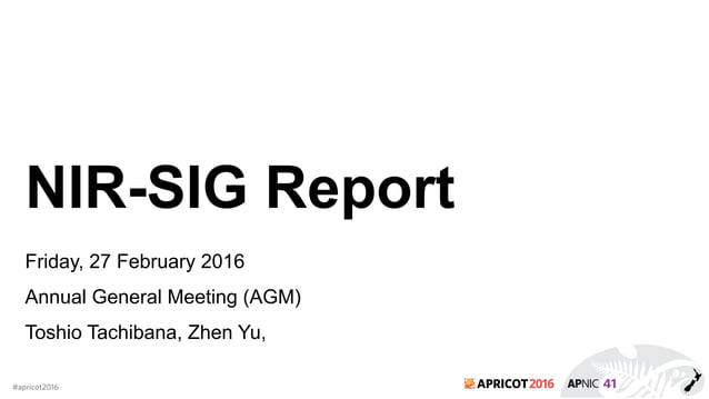 NIR SIG Report | PPT | Free Download