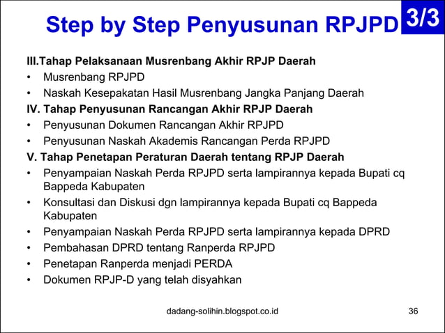 Strategi Percepatan Pembangunan Daerah dalam Penyusunan RPJPD, RPJMD ...