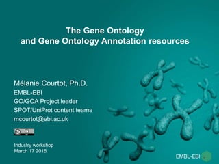 The Gene Ontology & Gene Ontology Annotation resources | PPTX