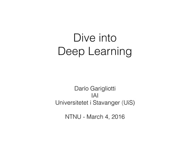 Dive into Deep Learning | PPT