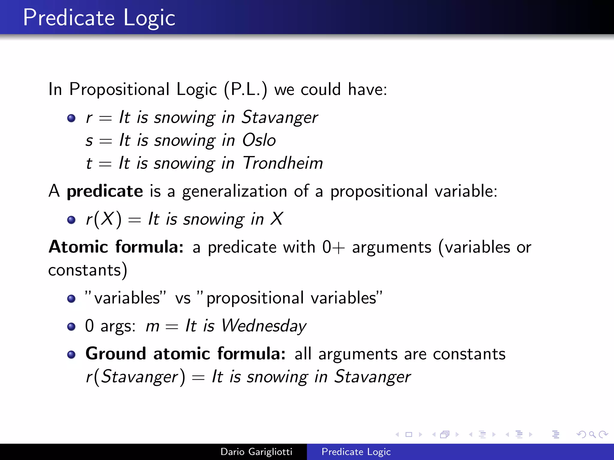 Predicate Logic | PPT