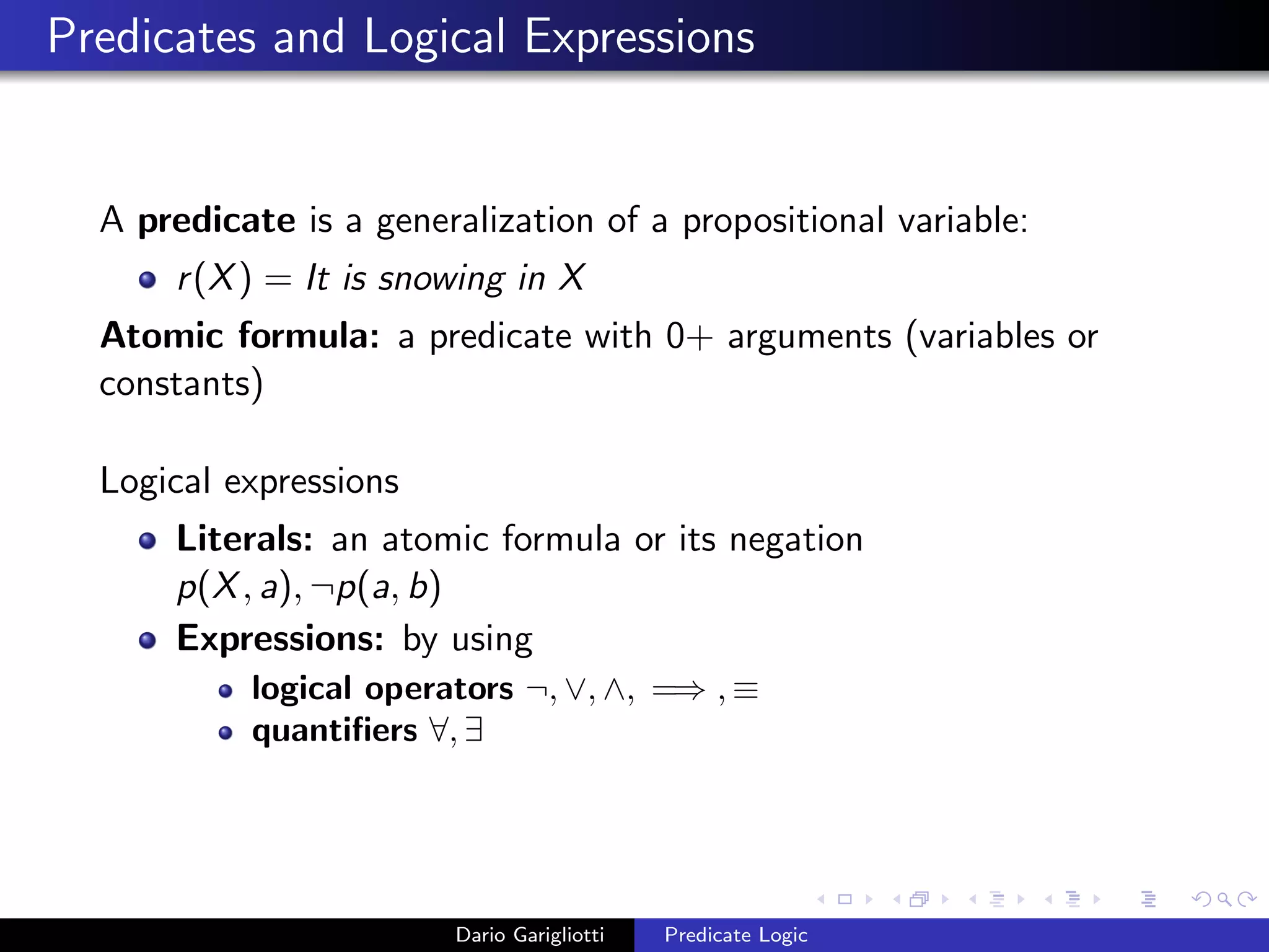 Predicate Logic | PPT