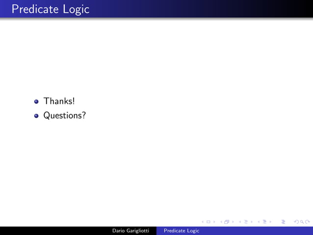 Predicate Logic | PPT