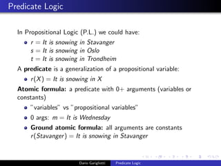 Predicate Logic | PPT