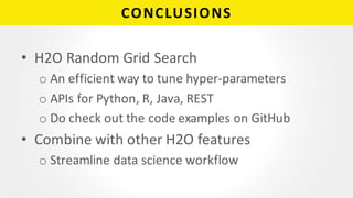 H2O Random Grid Search - PyData Amsterdam | PPT