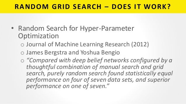 Using H2O Random Grid Search for Hyper-parameters Optimization Using H2O Random Grid Search for Hyper-parameters Optimization