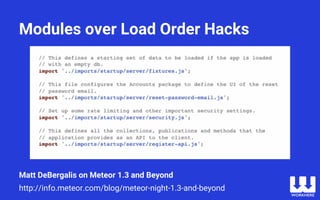 What's new in Meteor 1.3? | PPT