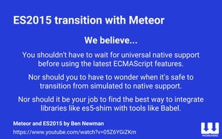 What's new in Meteor 1.3? | PPT
