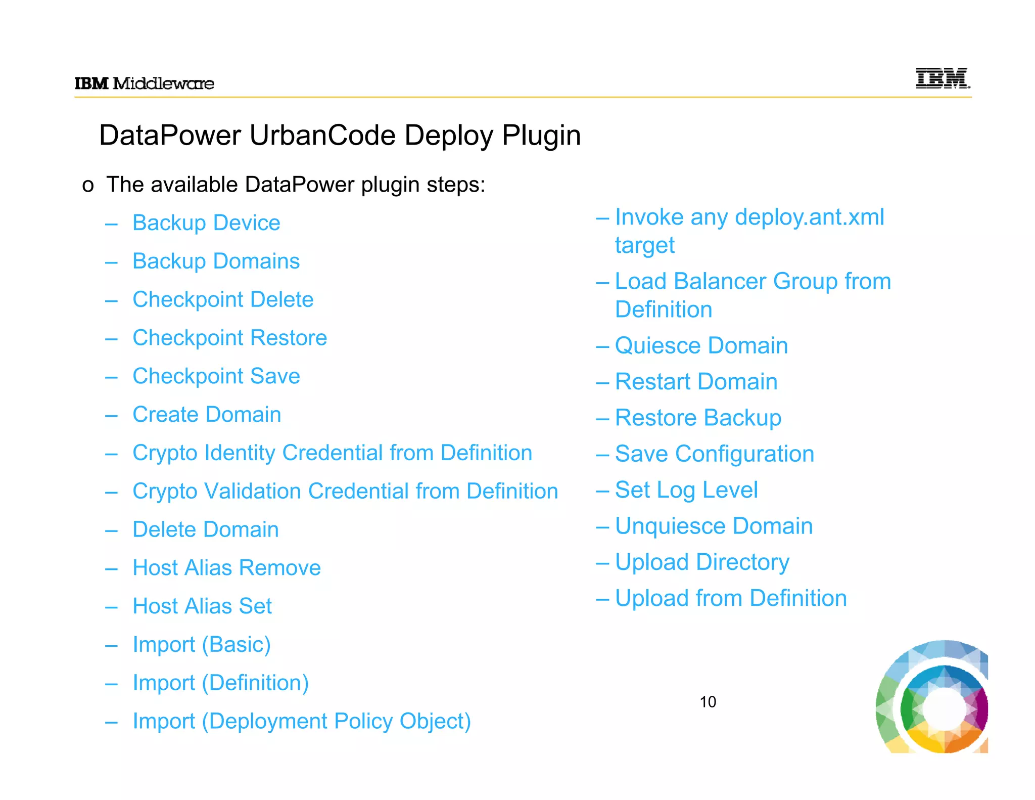 IBM Datapower Gateways - Devops with UrbanCode Deploy | PDF