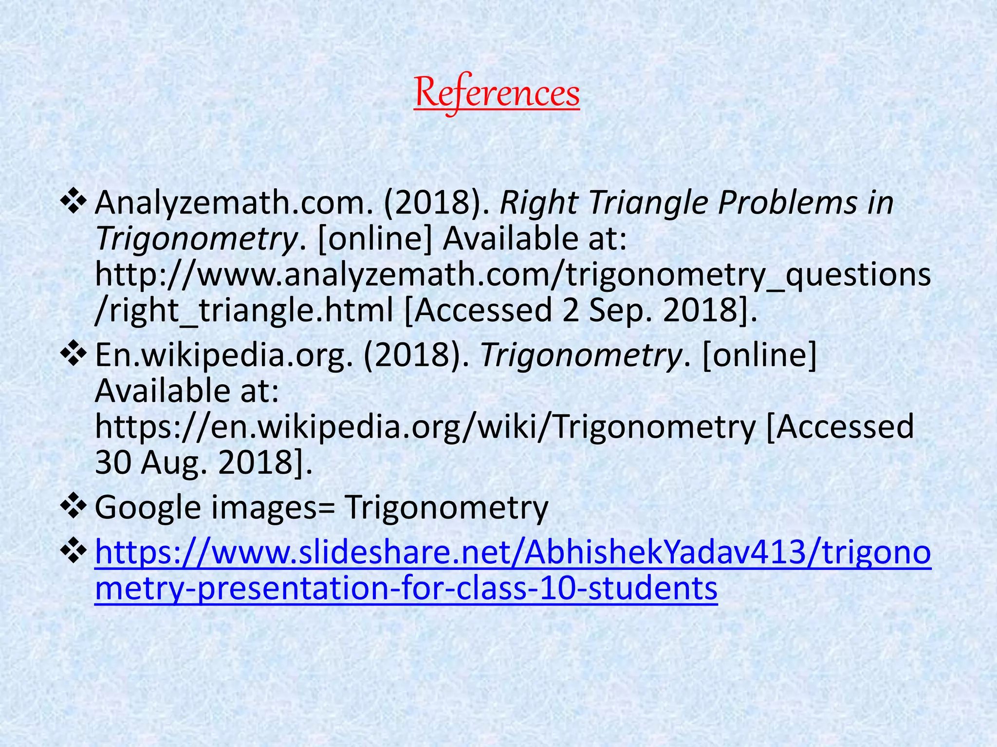trigonometry | PPTX