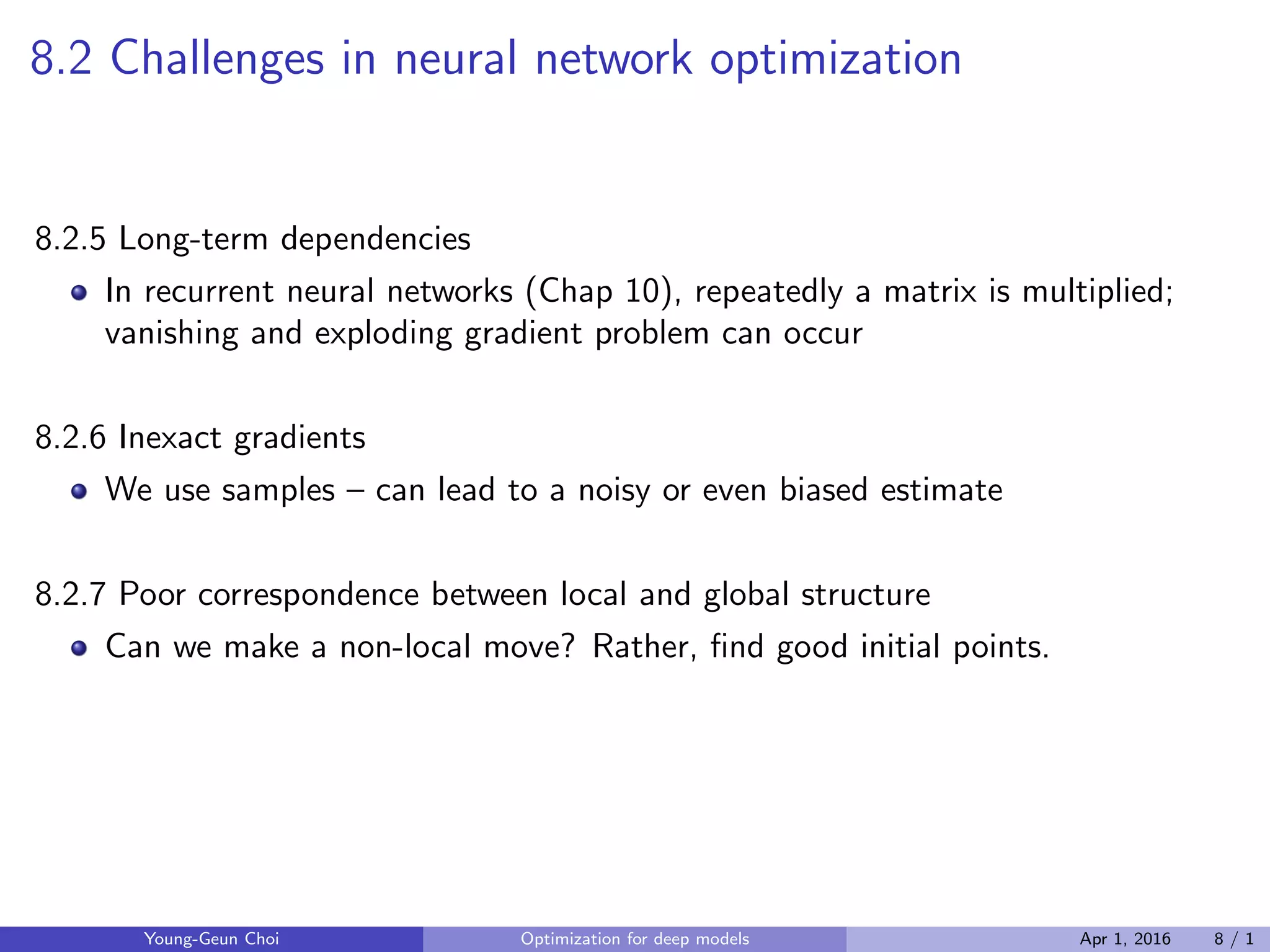 Chap 8. Optimization for training deep models | PDF