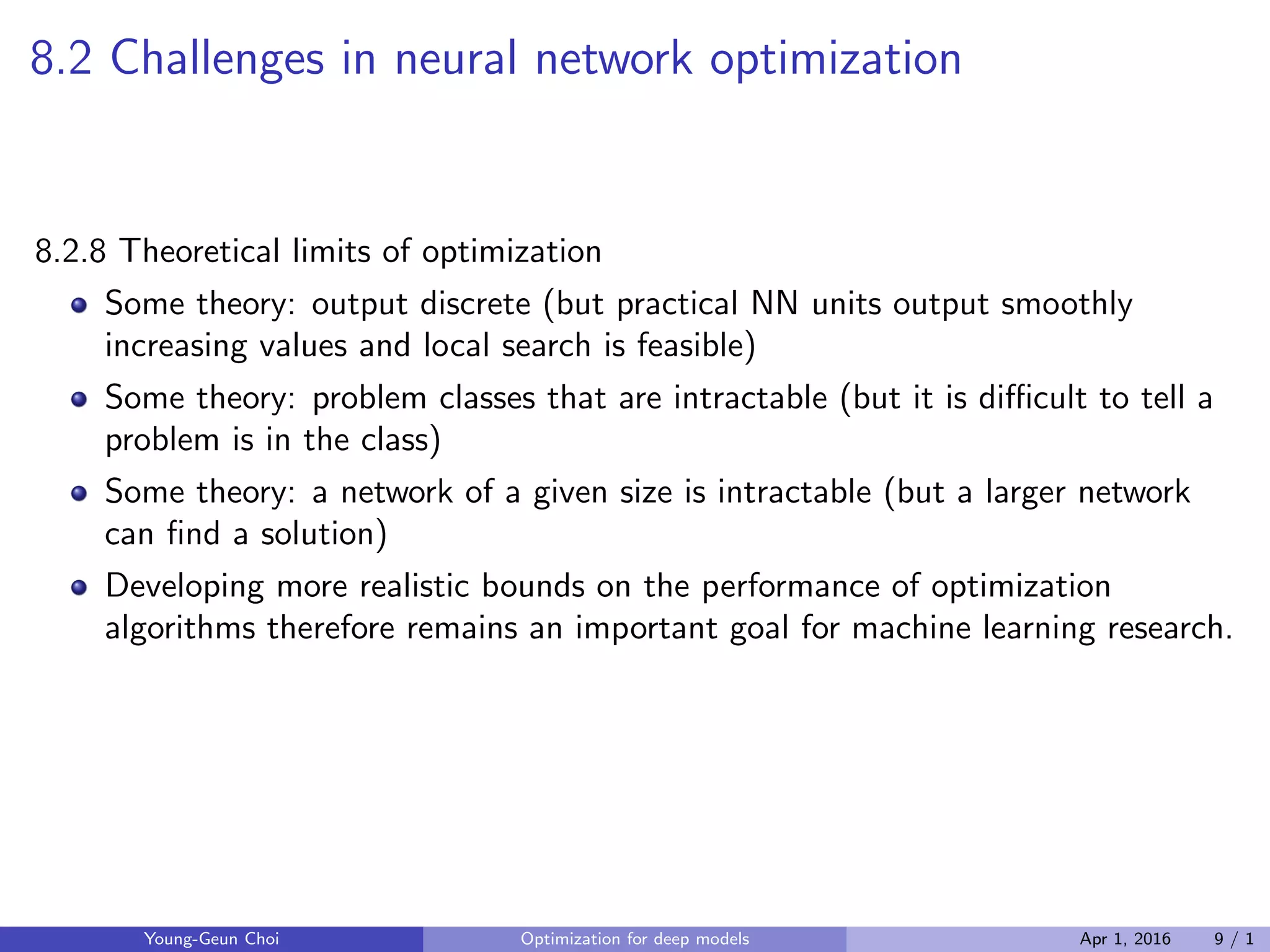 Chap 8. Optimization for training deep models | PDF