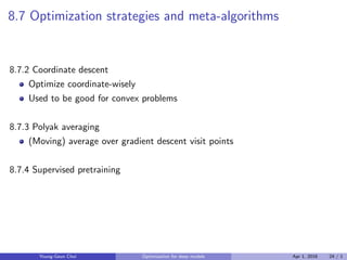 Chap 8. Optimization for training deep models | PDF