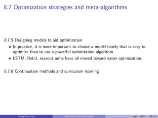 Chap 8. Optimization for training deep models | PDF
