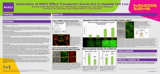 Generation of MRP2 Efflux Transporter Knock-Out in HepaRG Cell Line | PDF