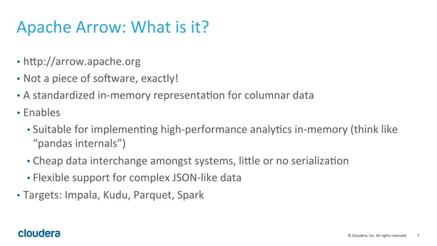 Next-generation Python Big Data Tools, powered by Apache Arrow | PPT