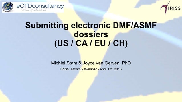 Submitting electronic Drug Master Files (DMF) and Active Substance ...