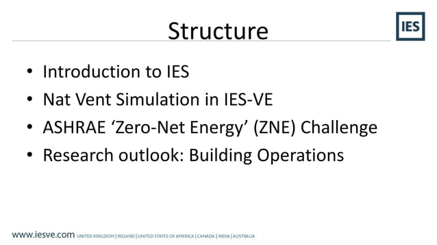 Modelling Natural Ventilation in IES-VE: Case studies & Research ...