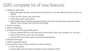 SQL Server 2016 SSRS and BI | PPT