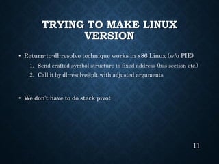 Self Introduction & The Story that I Tried to Make Sayonara ROP Chain in Linux | PPT