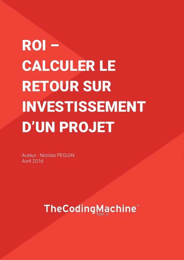 calcul retour investissement excel