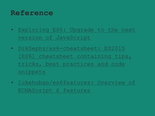 Introduction of ES2015 | PDF | Web Development | Internet
