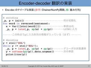 RNN-based Translation Models (Japanese) | PDF