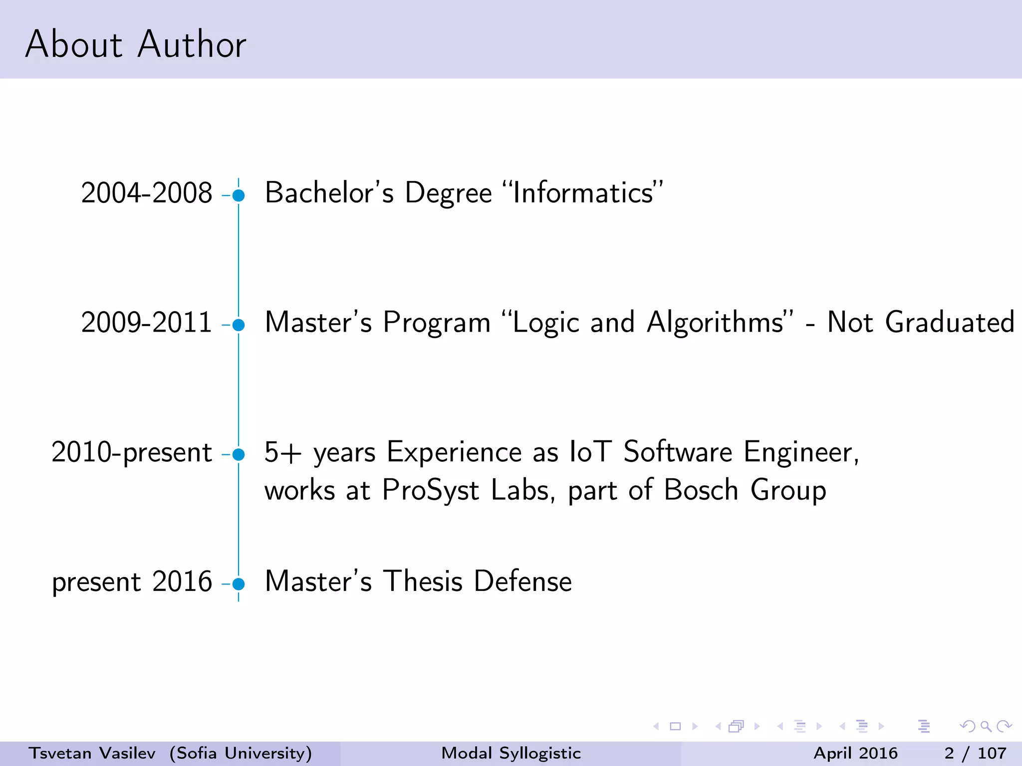 Modal Syllogistic - Master Thesis - Pre-defense | PPT