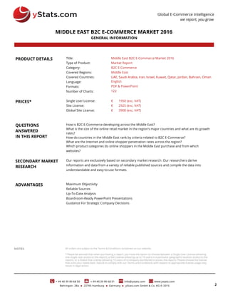 Product Brochure: Middle East B2C E-Commerce Market 2016 | PDF
