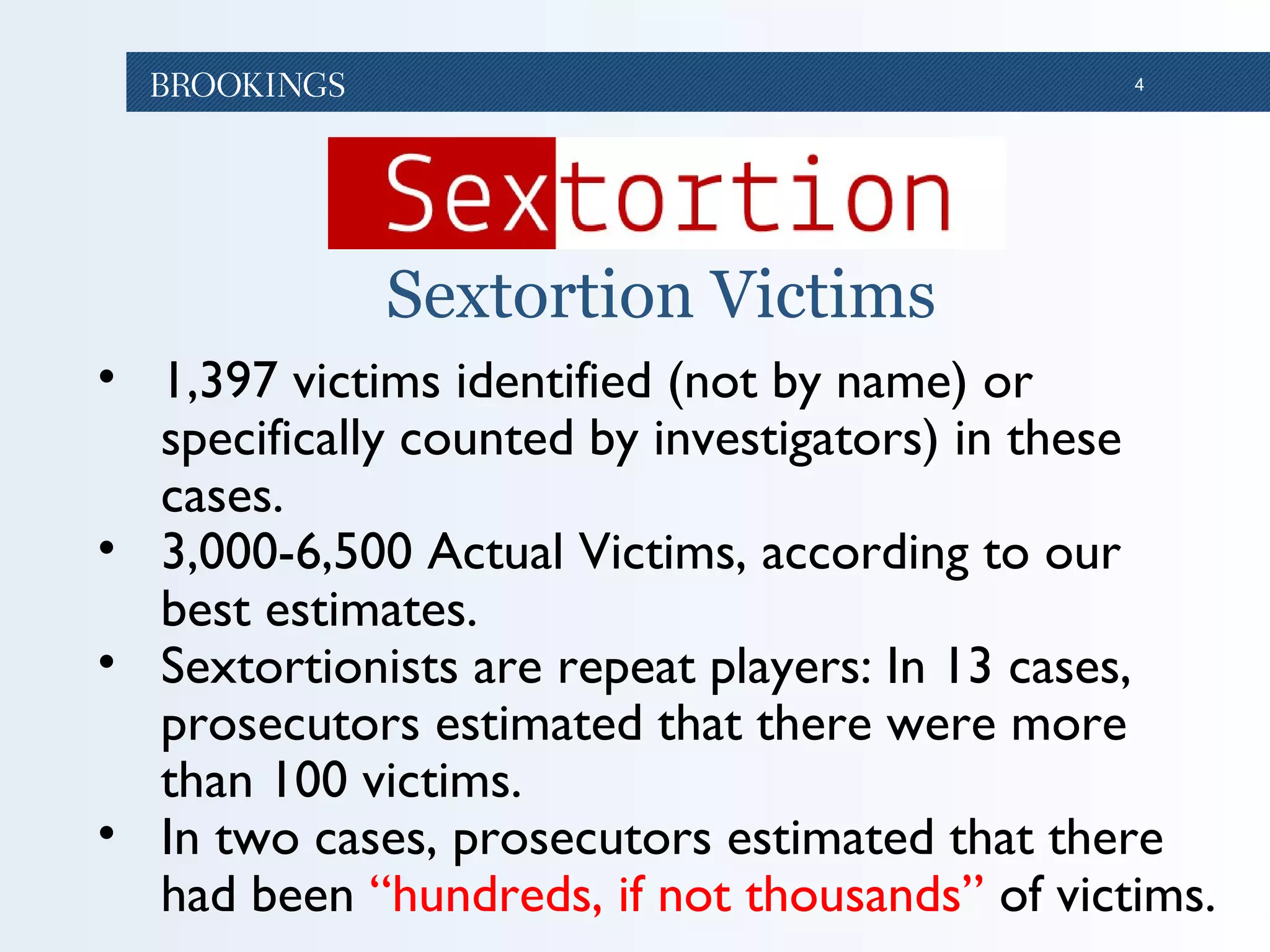 Sextortion: Coercion of sex through blackmail | PPT