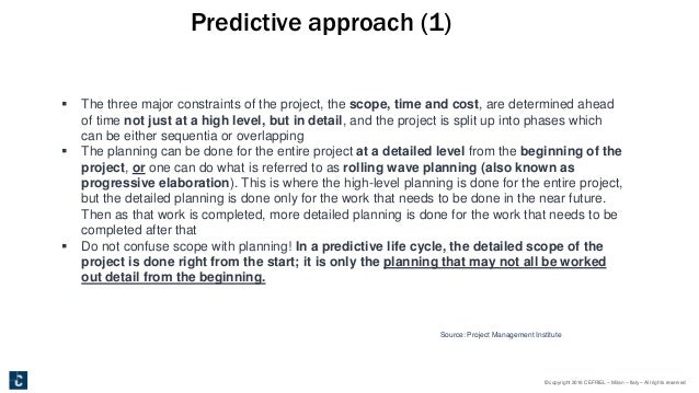 20160512 predictive and adaptive approach
