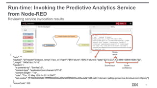 Using bluemix predictive analytics service in Node-RED | PDF