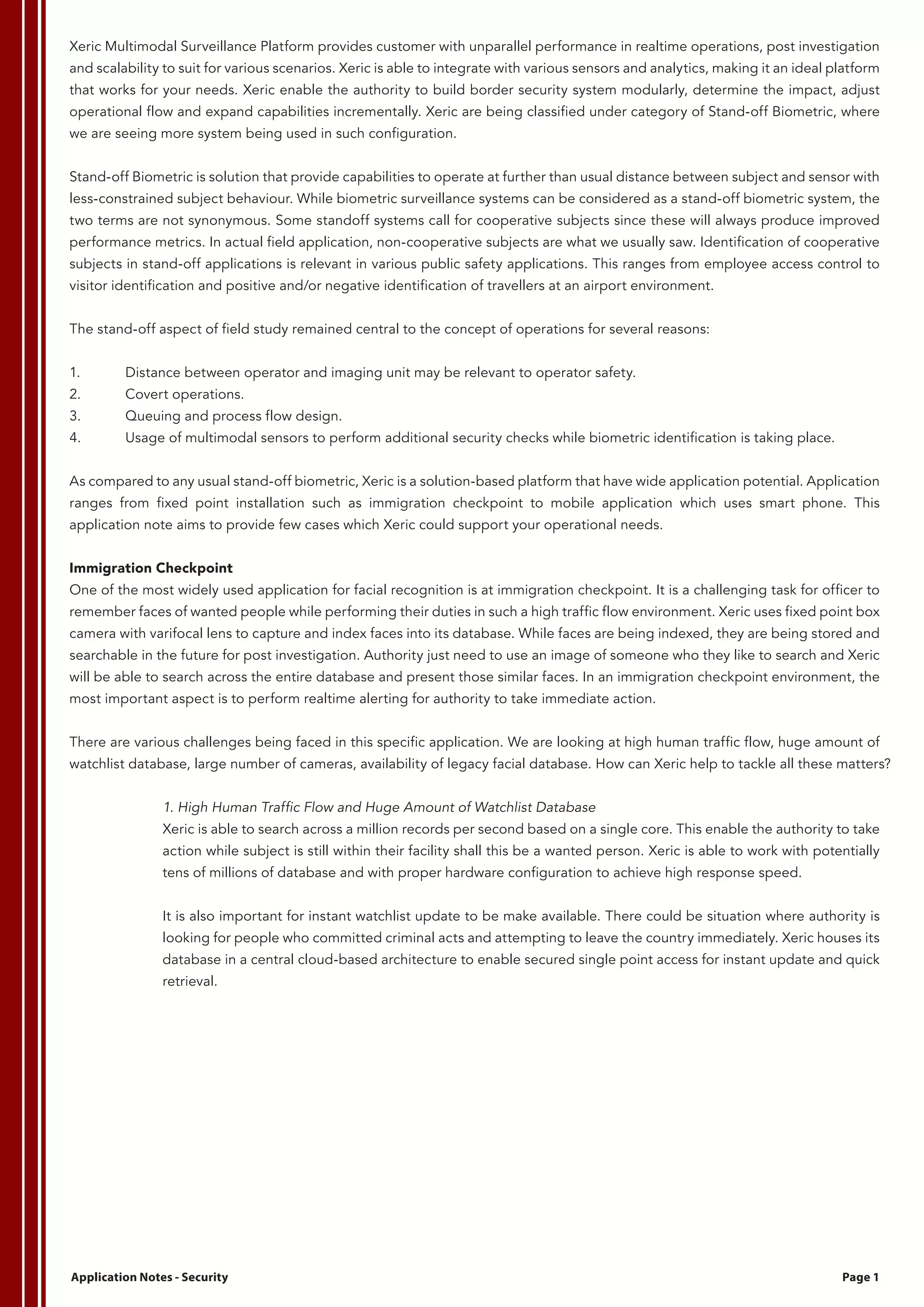 Xeric Security Application Notes | PDF