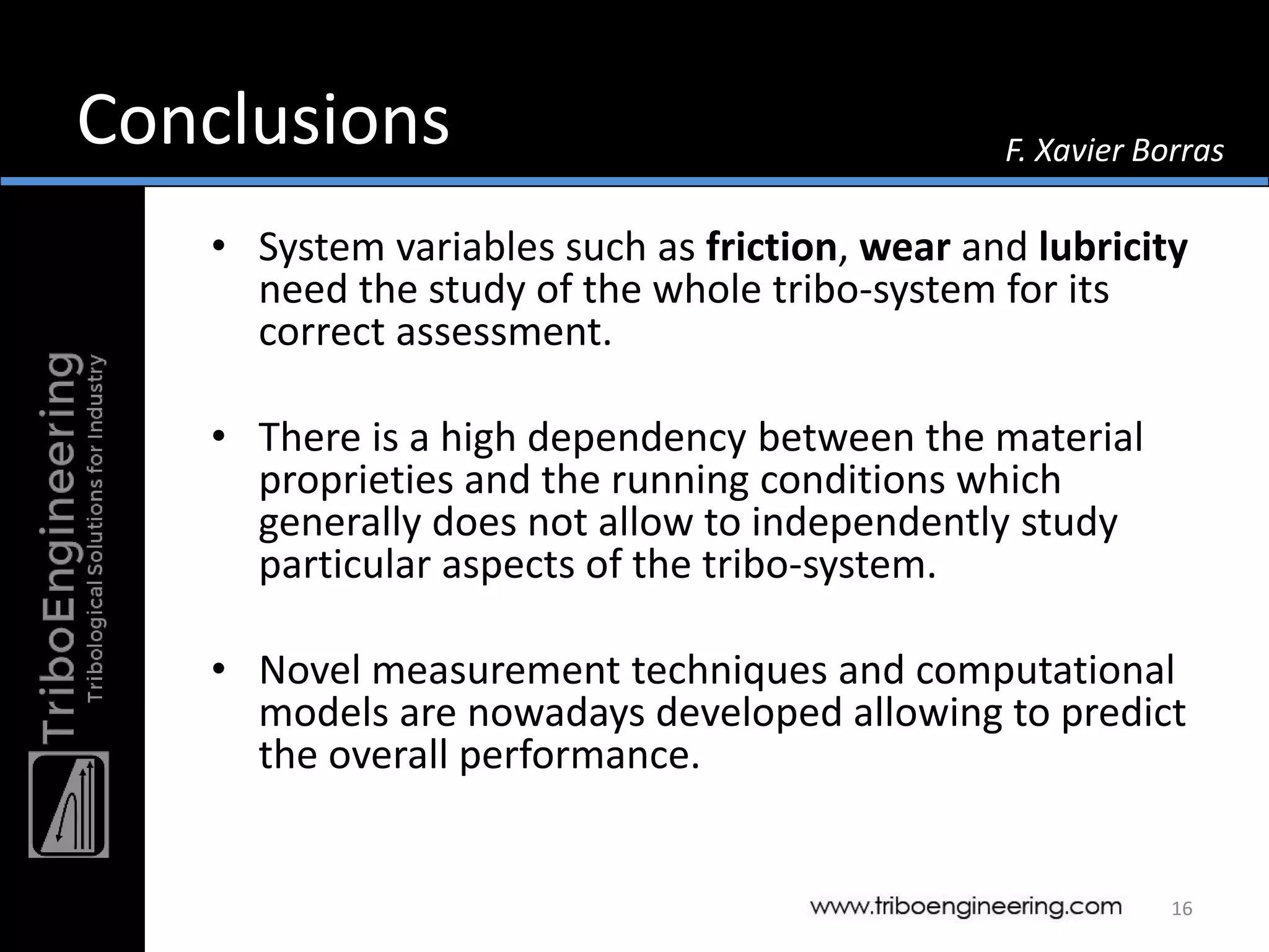 Tribo-Systems Introduction | PDF
