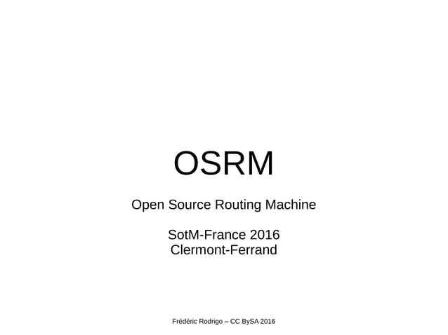 Osrm Open Source Routing Machine Odp Technology And Computing