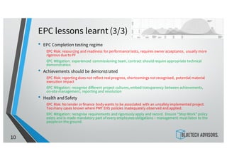 Beyond Engineering: EPC Lessons learnt from a Lenders' Technical and ...