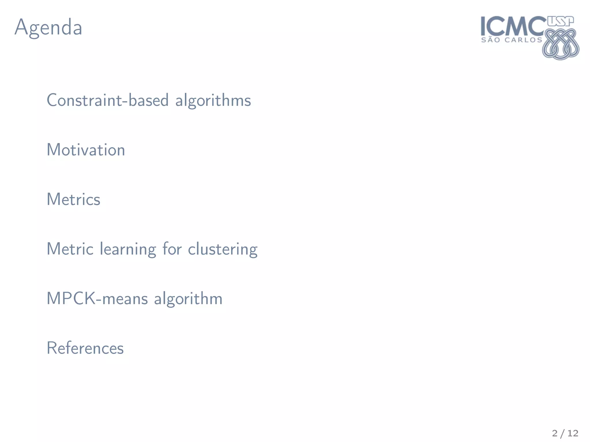 An Introduction to Metric Learning for Clustering | PDF | Computing | Technology & Computing