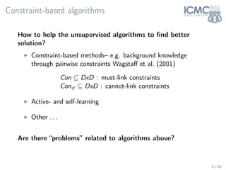 An Introduction to Metric Learning for Clustering | PPT