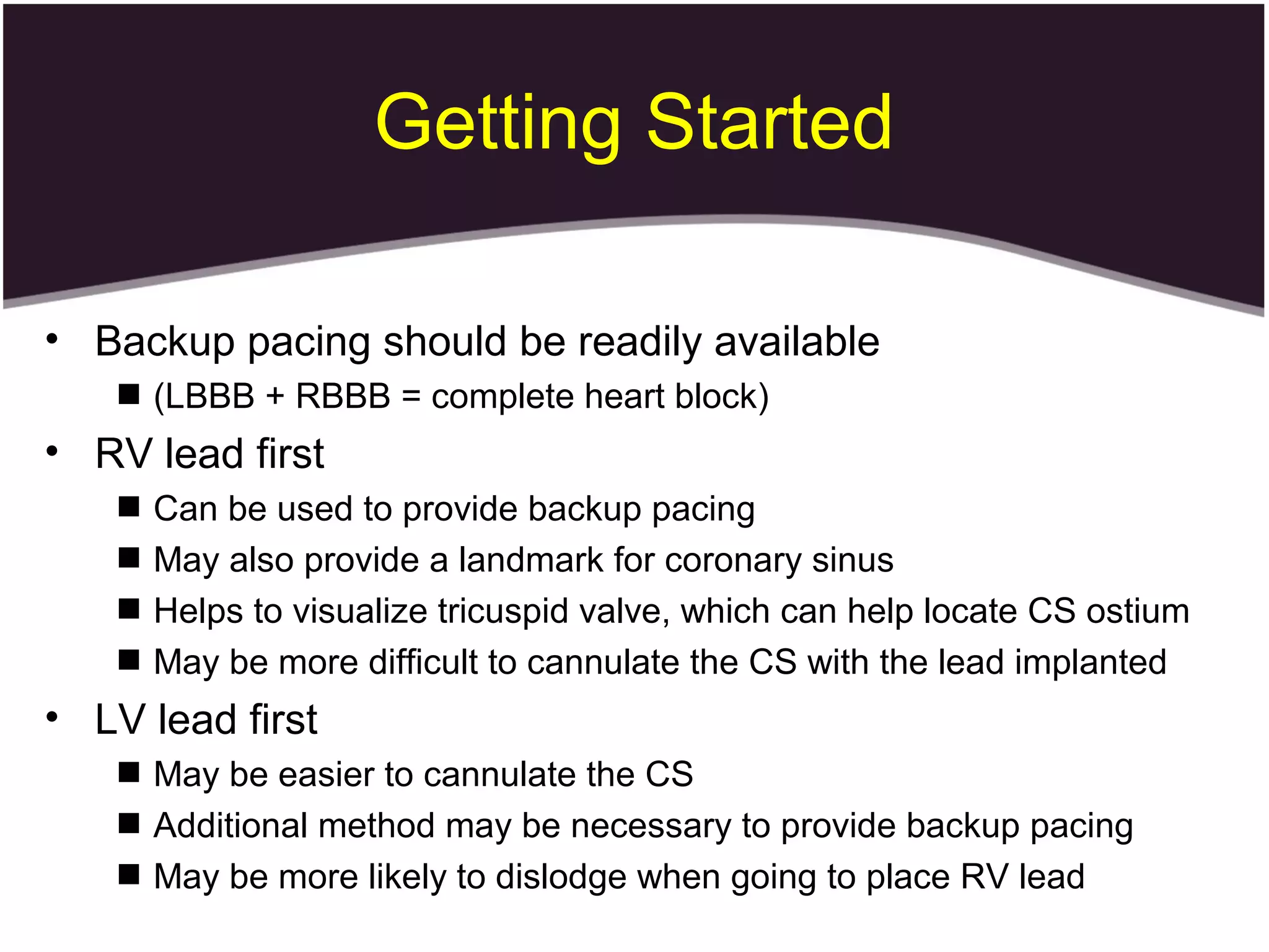LV Lead Implantation Tools: Choices of LV Leads | PPT