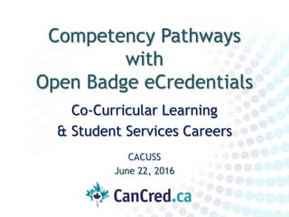 Competency Pathways with Open Badge eCredentials | PPT