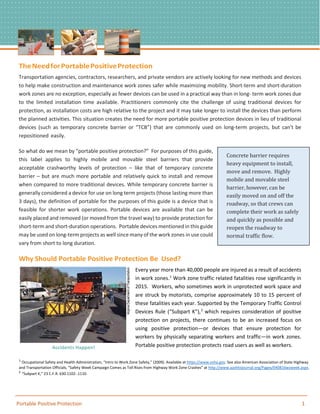 Portable Positive Protection Guide -Mobile Barriers MBT-1 | PDF